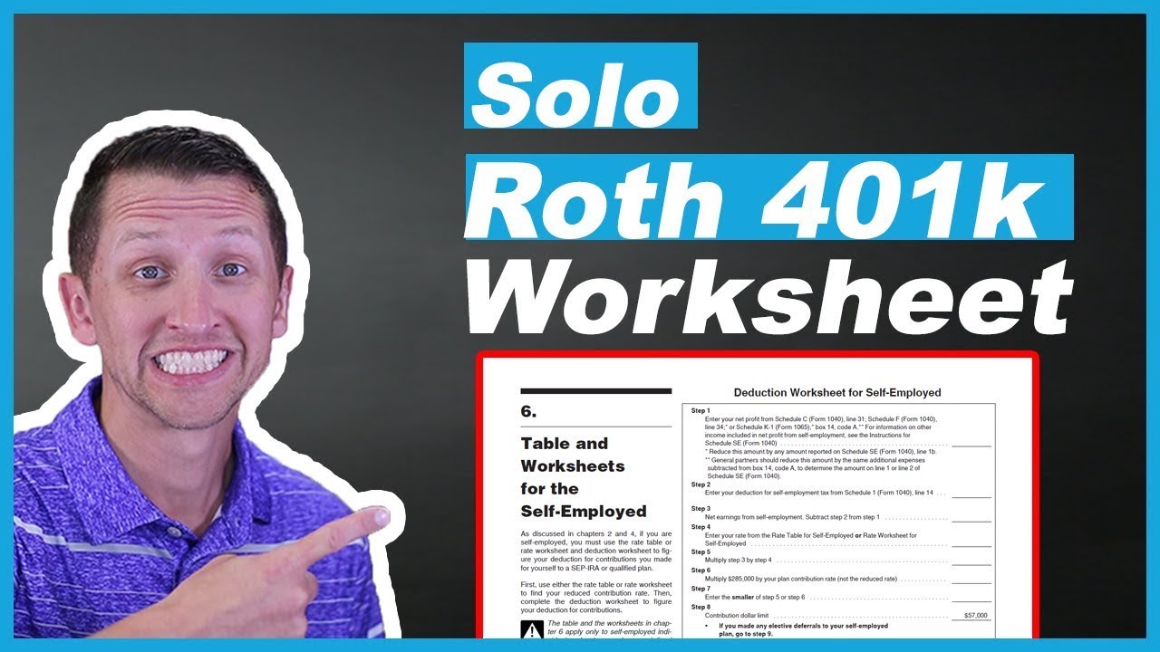 Solo Roth 401k contribution calculation for small business owner (step by step) FULL WALKTHROUGH