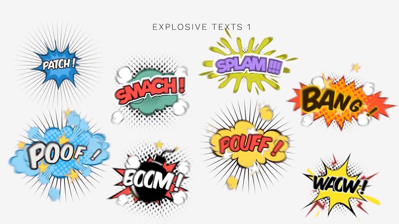 Comics Bubbles Speech Kit | After Effects template