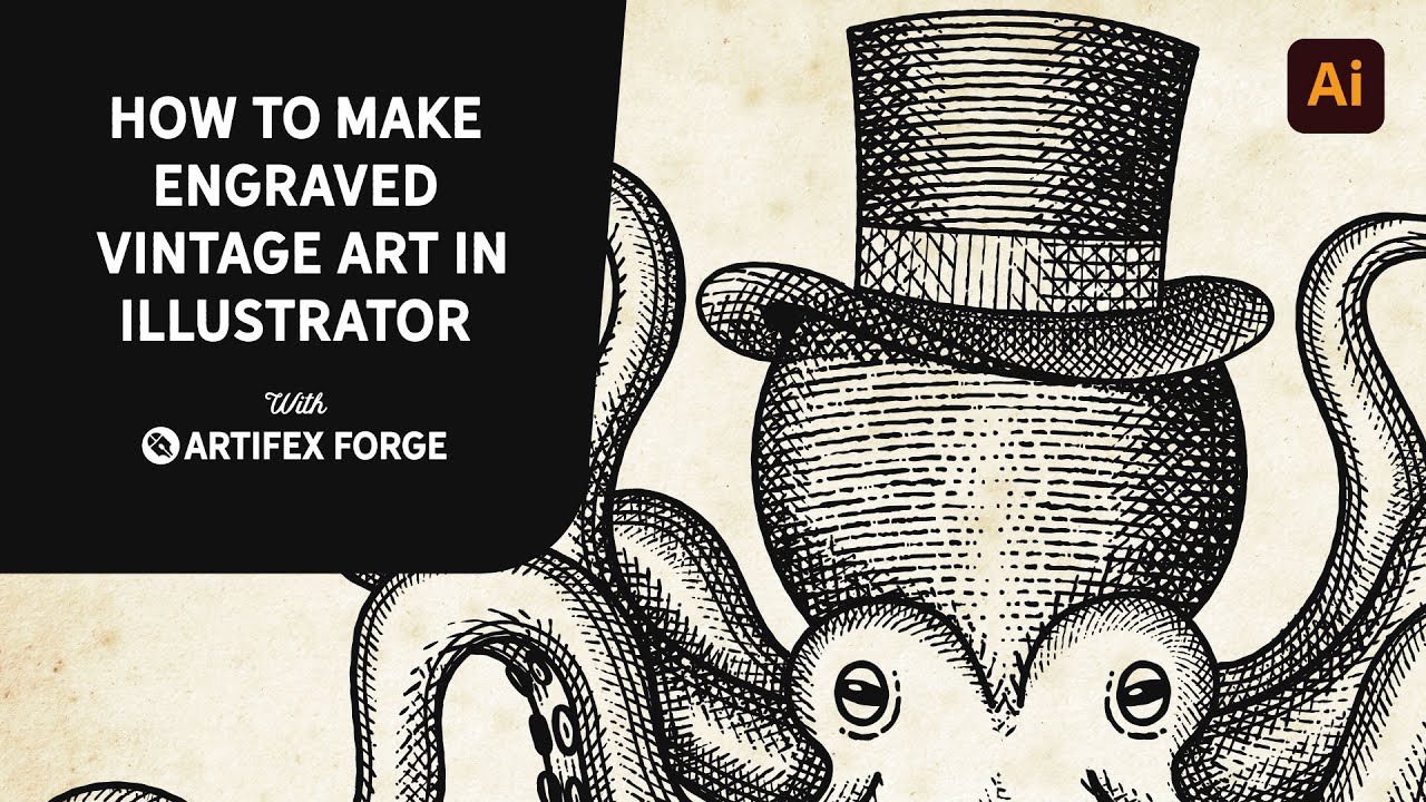 Create Vintage Engraved Art in Adobe Illustrator - Copperplate Engraving Vector Brush Tutorial
