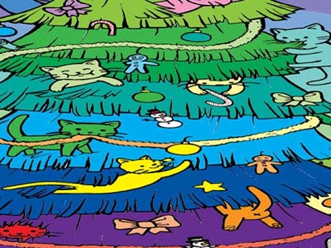 Rainbow Cats & Christmas Tree Coloring Baylee Jae’s Free Coloring Page ...