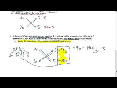 X-Factor Method of Factoring