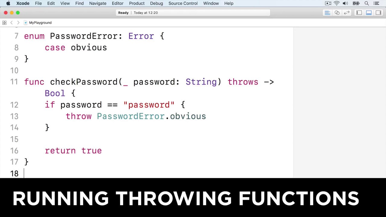 Running throwing functions – Swift in Sixty Seconds