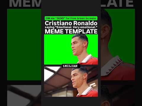 Cristiano Ronaldo "Emotional. Very emotional."Green Screen Meme Template - Green Screen #shortsfeed