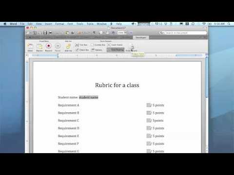 Using Word To Create A Reusable Rubric | Online Teaching and Learning