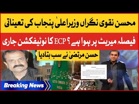 CareTaker CM Punjab | Hasan Murtaza Big Statement | ECP Sent Notice | Breaking News