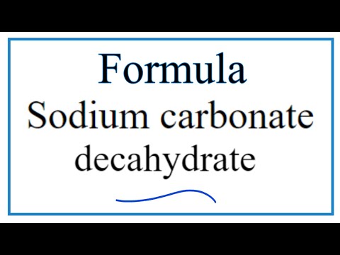 How to Write the Formula for Sodium carbonate decahydrate