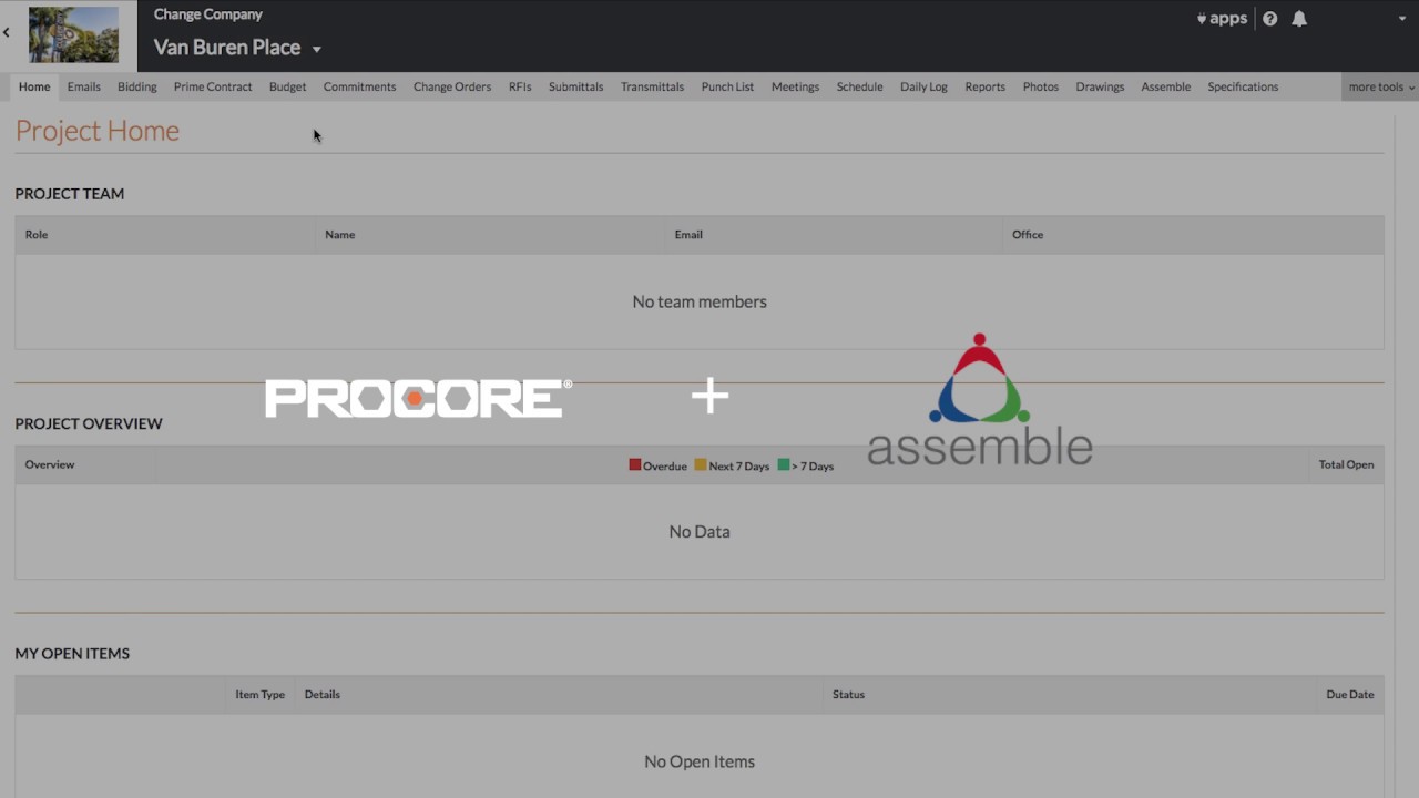 Assemble Integration with Procore