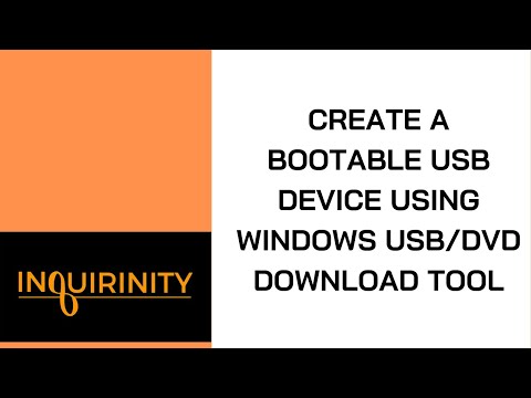 Create a bootable USB flash drive using Windows USB/DVD Download Tool