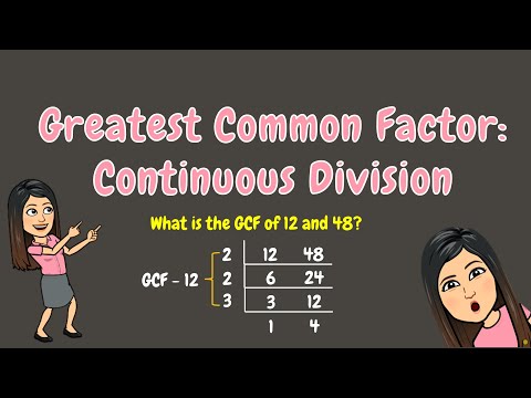 GREATEST COMMON FACTOR (GCF): CONTINUOUS DIVISION | GRADE 5