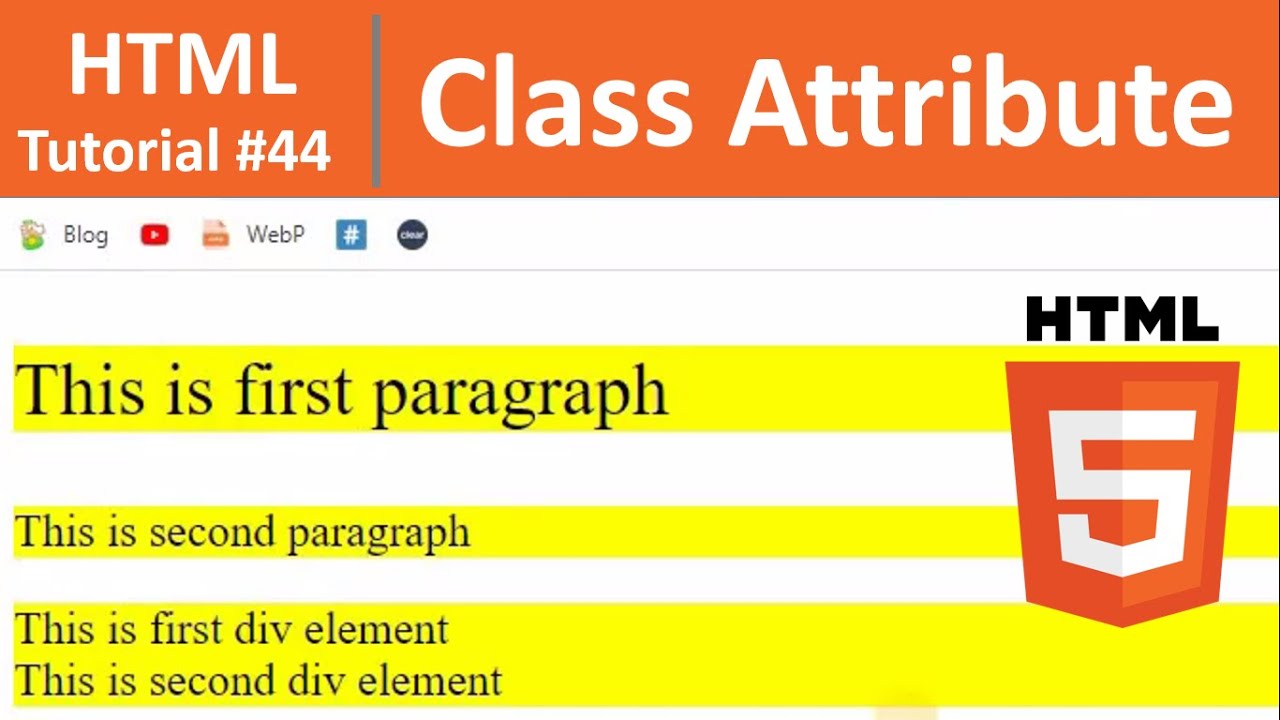 HTML Tutorial #44 - Class Attribute in HTML