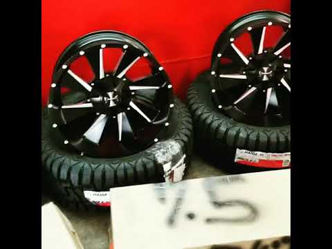 MM CUSTOM AUTOMOTIVE CUSTOM WHEEL AND TIRE PACKAGES W/ 7.5 SUSPENSION KIT