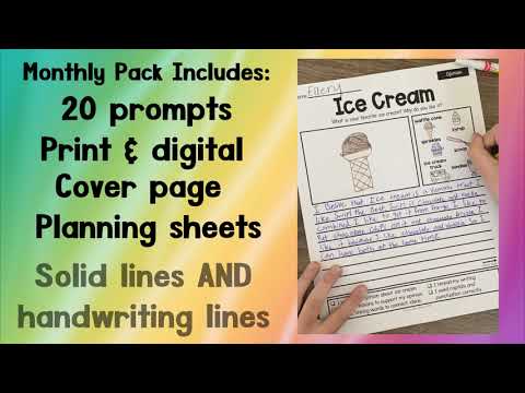 No Prep Writing Pages for 1st and 2nd Grade