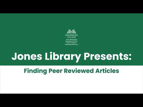 Peer reviewed articles