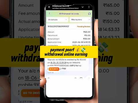 cash share payment poorf🏦 || WhatsApp new online earning apps || MONTHLY EARNING ₹10,000 💸