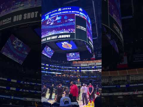 After missing the $65k half court shot, fan gets another free throw shot to win a MGM Vegas getaway