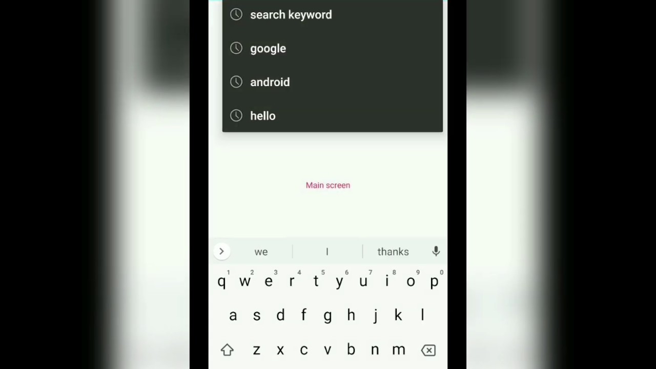 Android SearchView