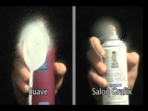 Salon Grafix Hair Spray vs. Suave Hair Spray