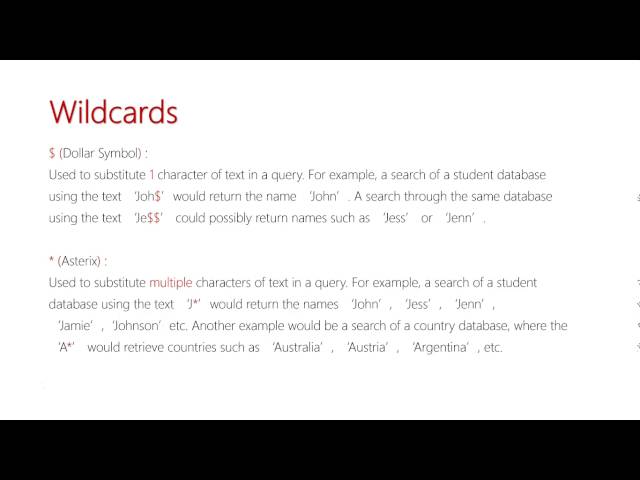 Understanding Wildcards in Database Queries: A Comprehensive Guide | Galaxy.ai