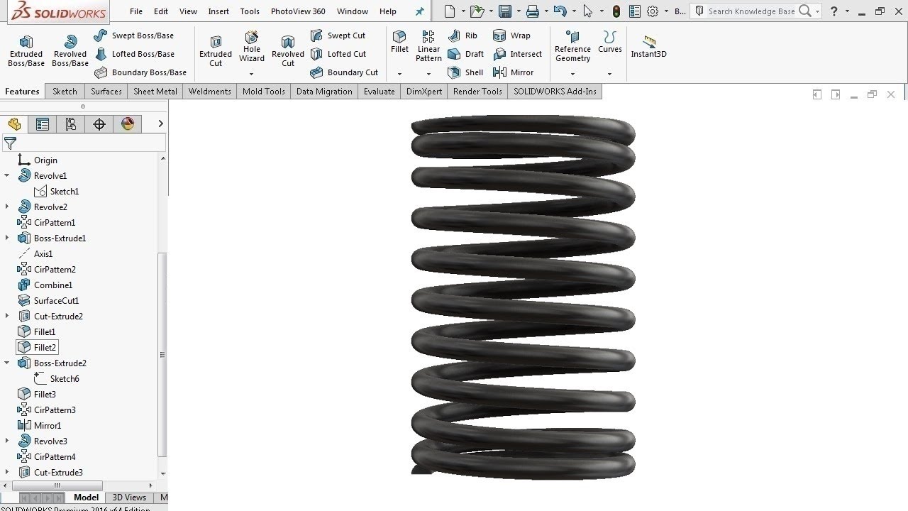 Spring - SolidWorks Tutorial
