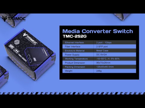 Unboxing and Quick look of Tarmoc Media Converter Switch 2 SFP port and 2 Gigabit port TMC-2S2G