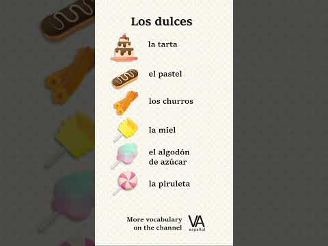 Dulces Vocabulario Español #love