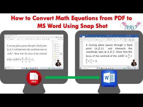 PDF to Word conversion: Math Equations from PDF to MS Word using Snapshot in Tamil. Math PDF to Word