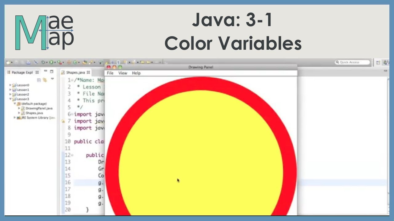 Java: 3-1 Color Variables (Target)