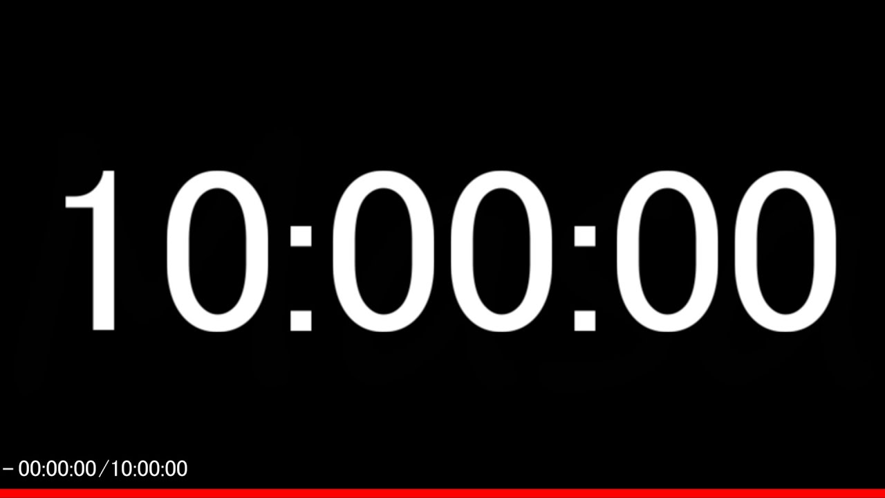 10 Hour Silent Count Up Timer │10時間計測（無音）