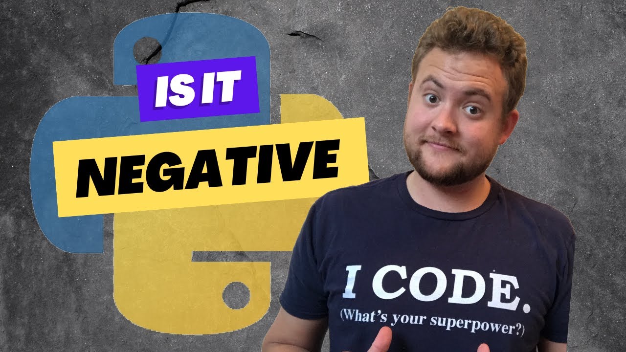 How To Check If A Number Is Negative In Python