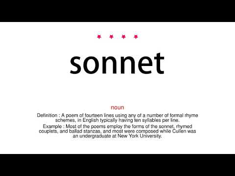 How to pronounce sonnet - Vocab Today