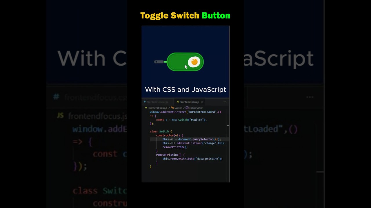 Egg Toggle Switch Animation 🥚 | HTML CSS JavaScript UI