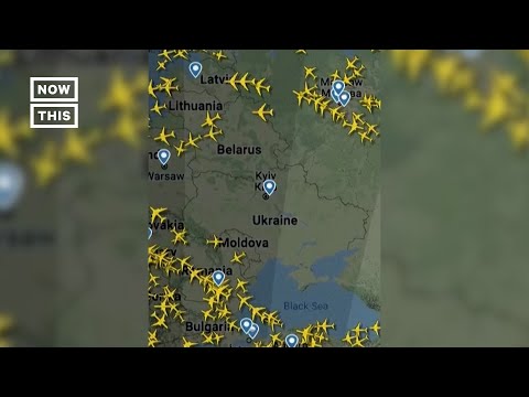 Flight Tracker Shows Isolation of Ukraine Airspace #Shorts