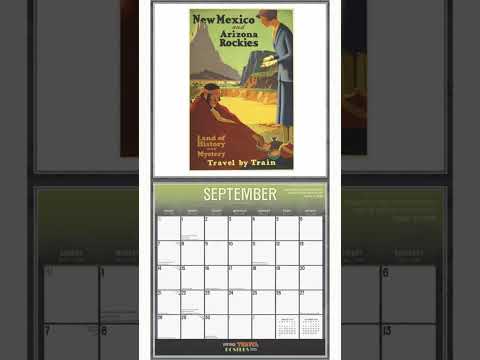 Vintage Travel Posters | 2025 Square Wall Calendar | Plastic-Free