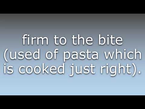 What does Al dente mean?