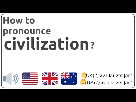How to pronounce civilization in english?