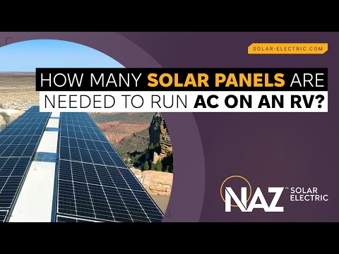 How many solar panels are needed to run AC on an RV?