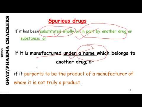 Spurious drugs KEPG GPATPHARMA Crackers