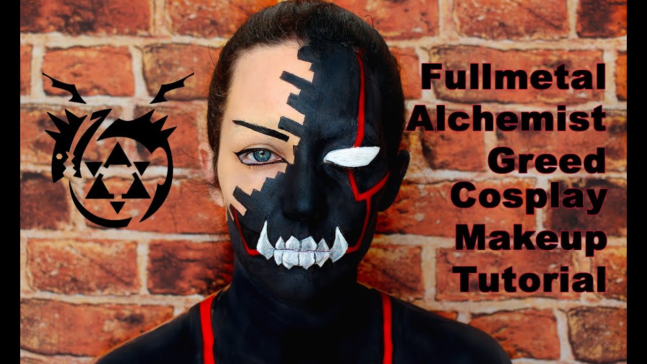 Greed Full Metal Alchemist Face Paint Cosplay Tutorial