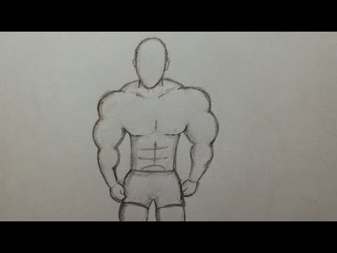 How to draw muscle man body easily - learning