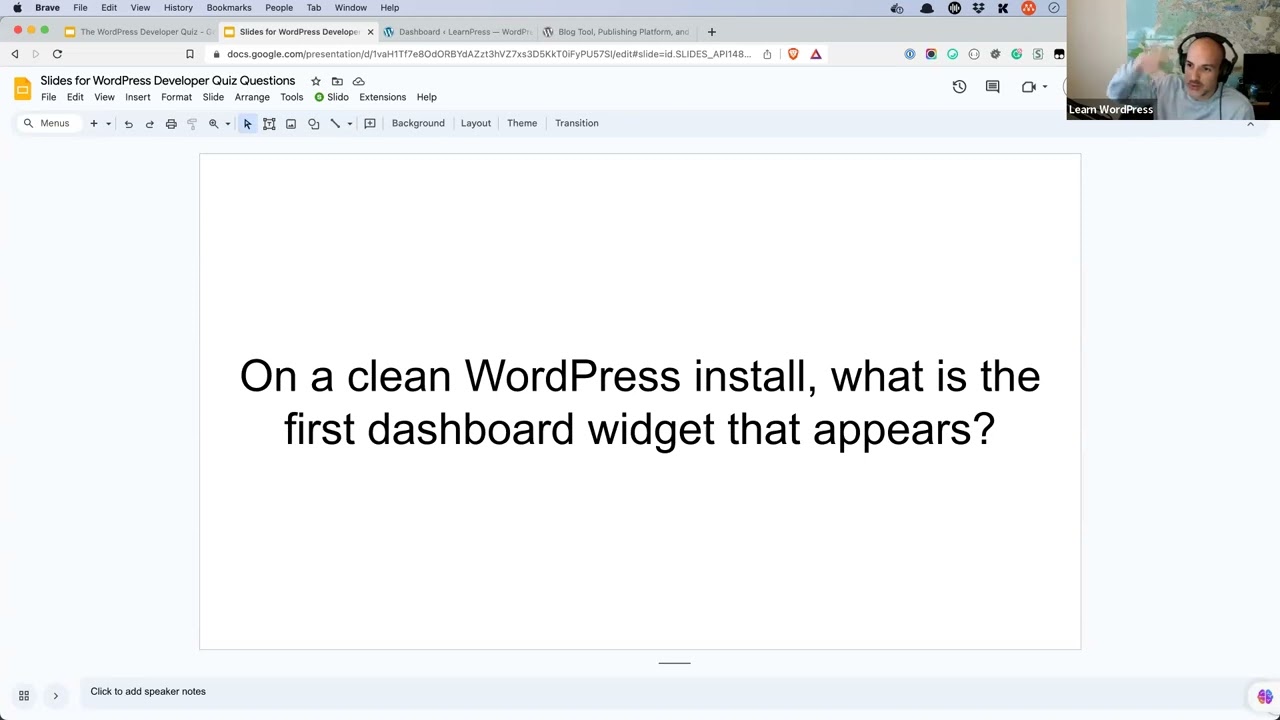 The WordPress developer quiz