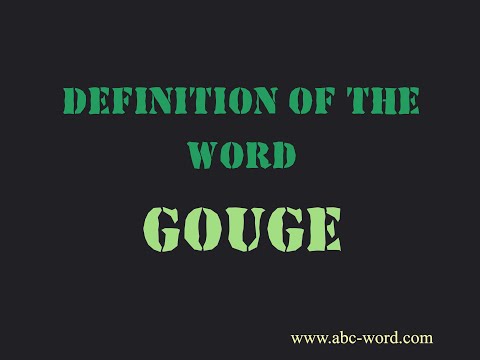 Definition of the word "Gouge"