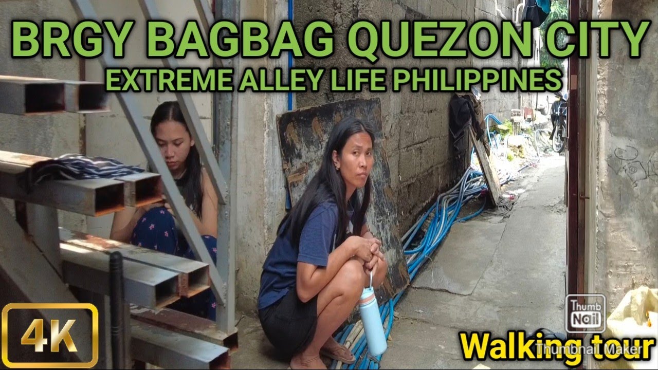 Unbelievable Alley Life in Bagbag|Walking at Extreme Narrow Alley in Brgy Bagbag Qc Philippines[4K]