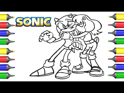 Sonic and Sally Sweet Kiss Coloring Pages / Sonic Coloring Page / Sonic The Hedgehog / Music [NCS] /