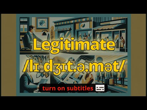 Legitimate meaning with 5 examples