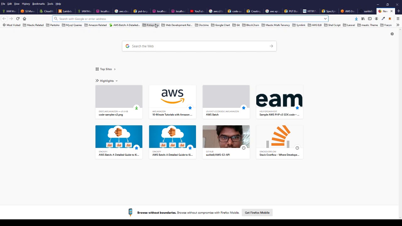 Access AWS S3 via API