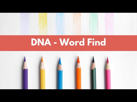 DNA SCIENCE ACTIVITY - WORD FIND PUZZLES GAME VOCABULARY WORDS PRINTABLE