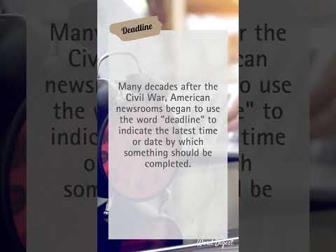 Where did the word Deadline come from? #shorts
