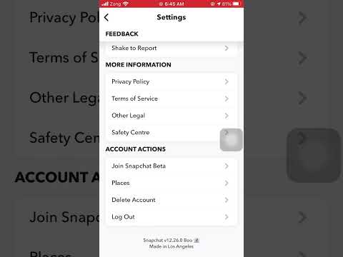 How to logout snap chat in iPhone?