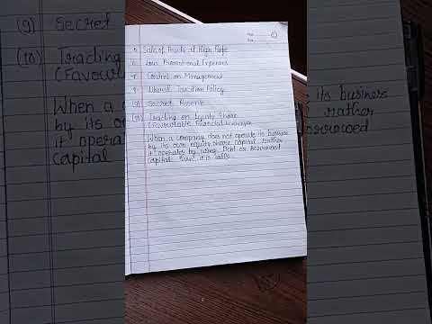 under capitalisation quick revision
