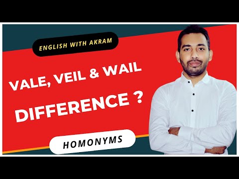 Homonyms - Vale, Veil & Wail | Words Often Confused | Vocabulary  #shorts  @AuthorAkram